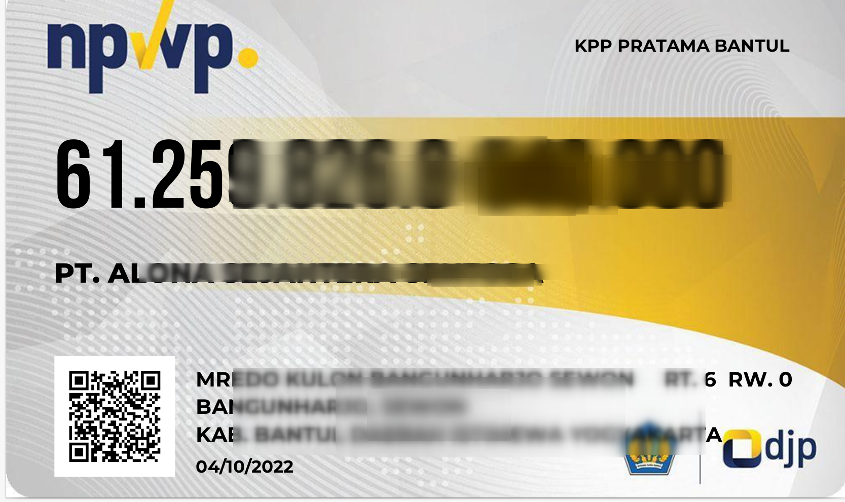 Jasa Pembuatan PT Perorangan Amanah Tegalrejo Jogja - SBFLASH Materials